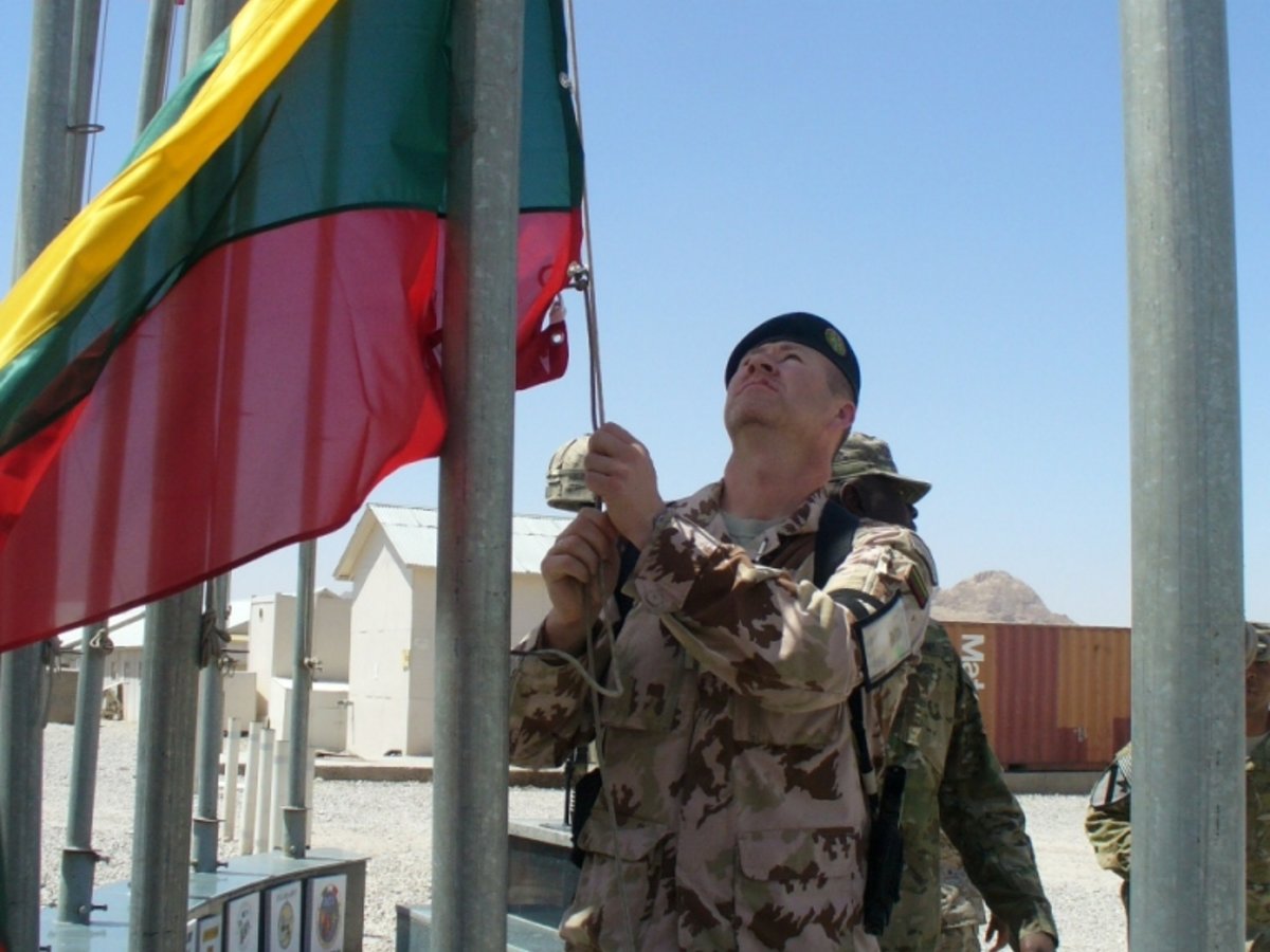 The Lithuanian State flag raised in Regional Support Command in ...
